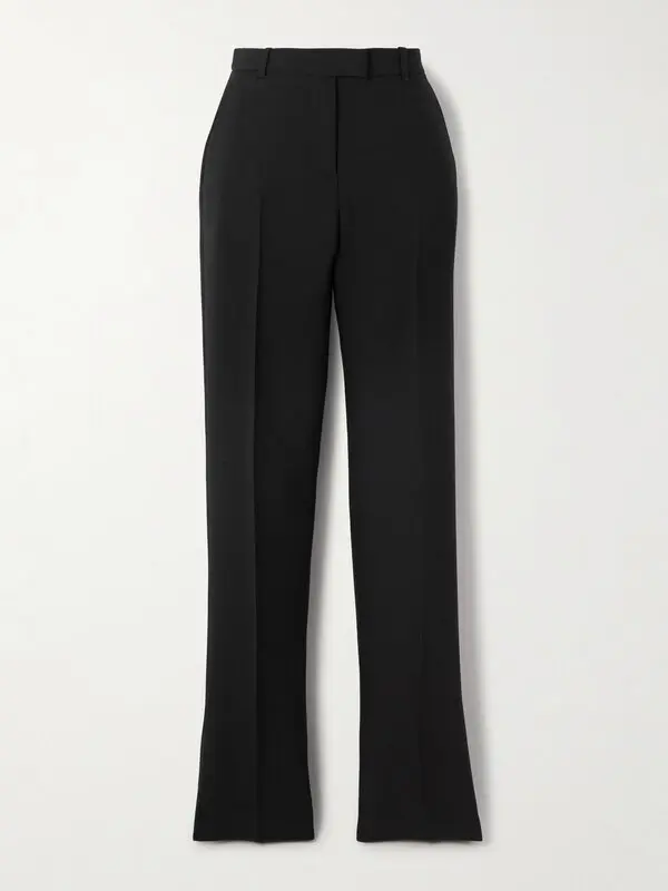 Alexander McQueen Wool-blend Crepe Straight-leg Pants