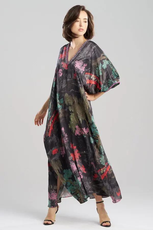 Natori Nara Embellished Cocoon Caftan