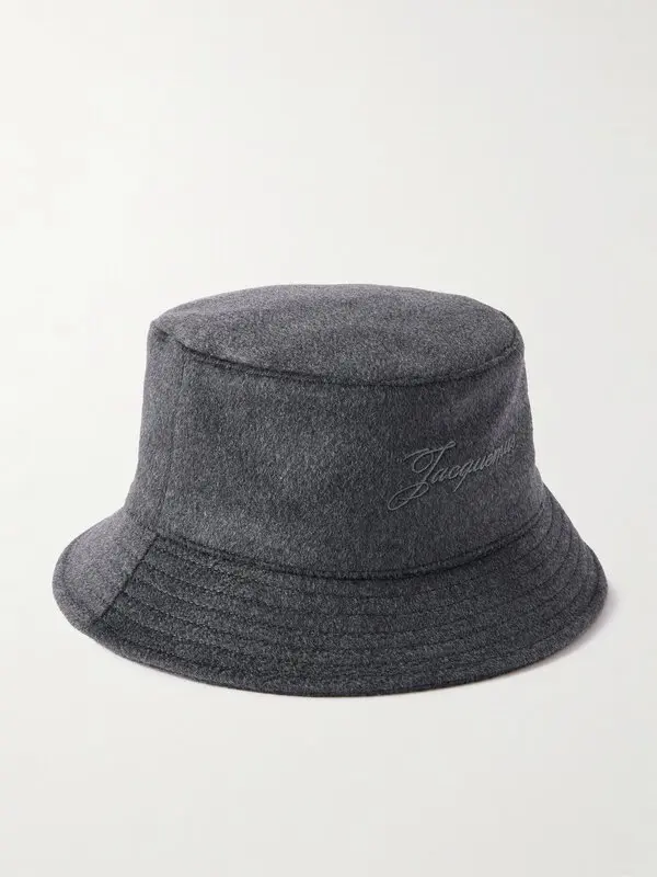 Jacquemus Le Bob Wool Bucket Hat - Gray