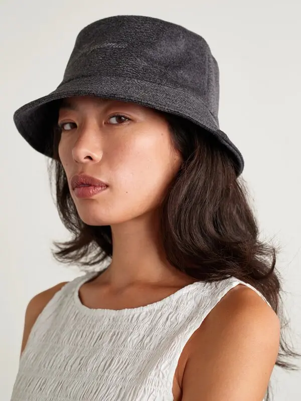 Jacquemus Le Bob Wool Bucket Hat - Gray