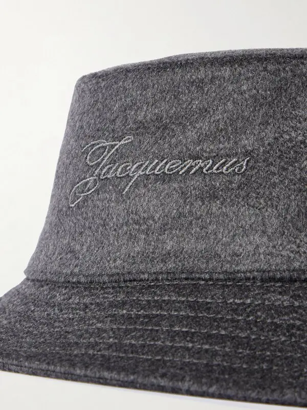 Jacquemus Le Bob Wool Bucket Hat - Gray