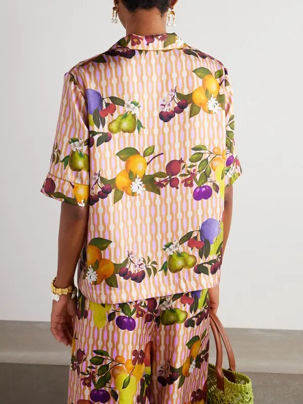 ERES Cherry Printed Silk-twill Shirt - Multi
