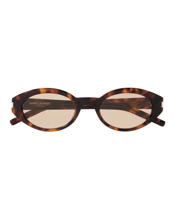 Saint Laurent Oval-frame Acetate Sunglasses - Tortoiseshell