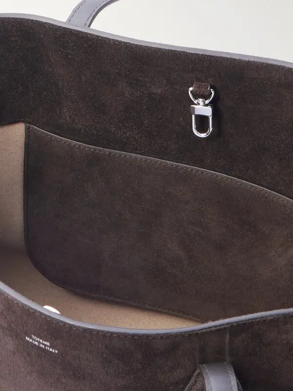 TOTEME Lounge Large Leather-trimmed Suede Tote