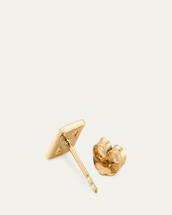 SYDNEY EVAN Fluted Evil Eye Diamond Stud Earring