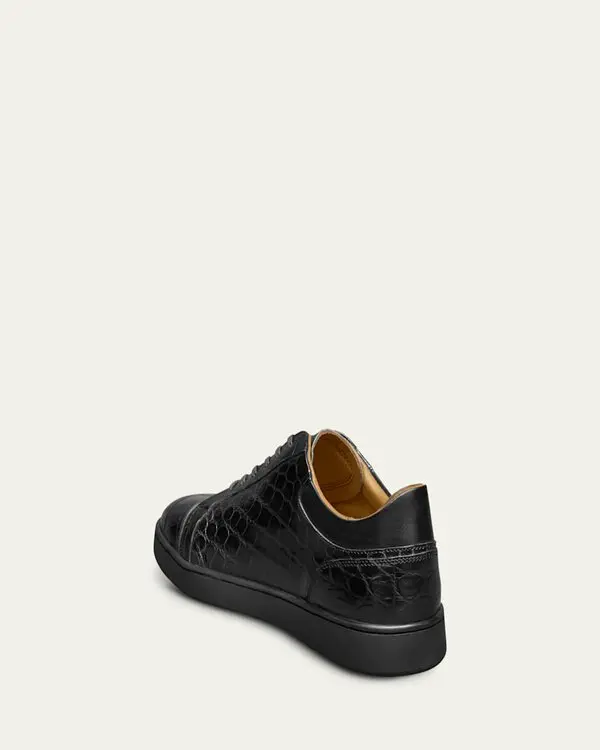 Allen Edmonds Chambers Crocodile Cap-toe Sneakers