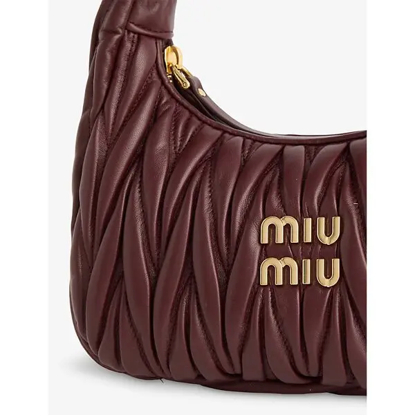 Miu Miu Wander Mini Leather Hobo Bag