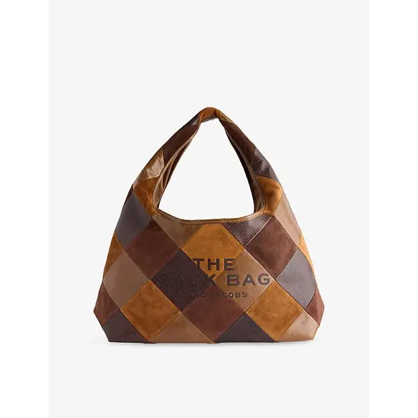 Marc Jacobs The Sack Patch Leather Shoulder Bag - Brown Multi