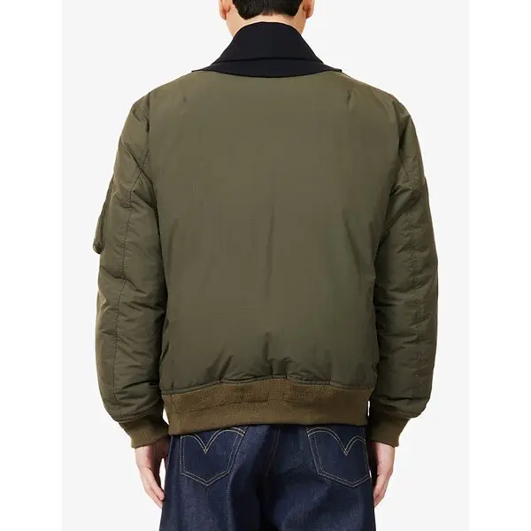 Sacai Contrast-panel Relaxed-fit Shell-down Jacket