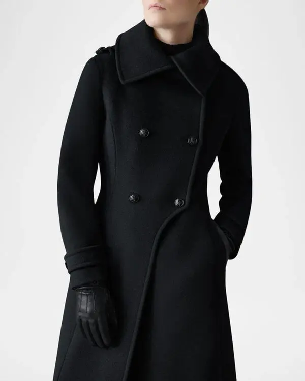 Mackage Elodie Sparkly Long Coat - Black