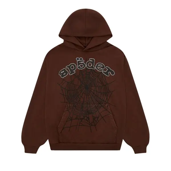 Sp5der Og Web Hoodie - Brown | Editorialist