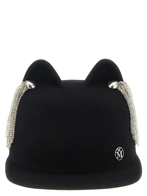 MAISON MICHEL Jamie Hat - Black