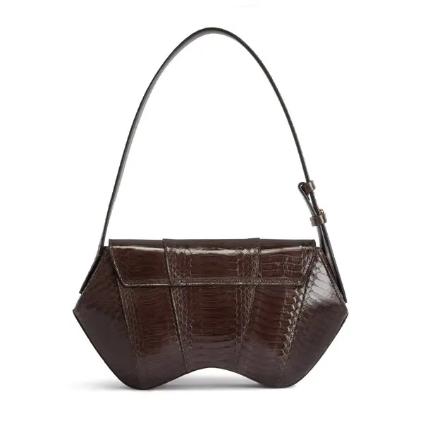 GIUSEPPE ZANOTTI Elaphe Snakeskin Shoulder Bag