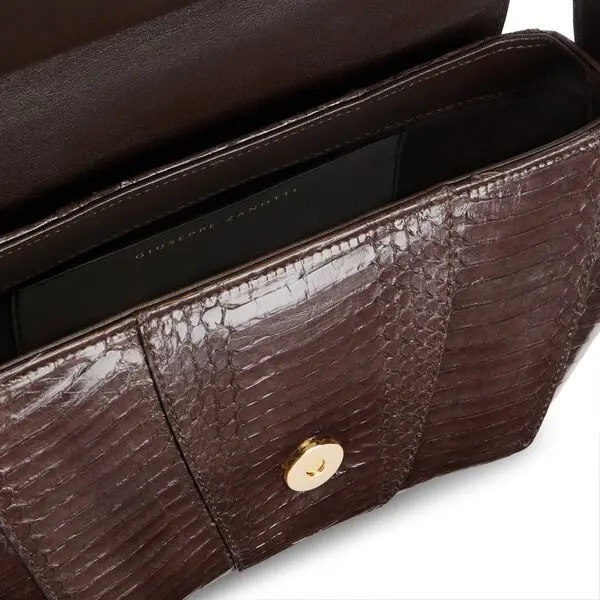 GIUSEPPE ZANOTTI Elaphe Snakeskin Shoulder Bag