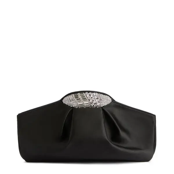 GIUSEPPE ZANOTTI Silk Clutch Bag - Black