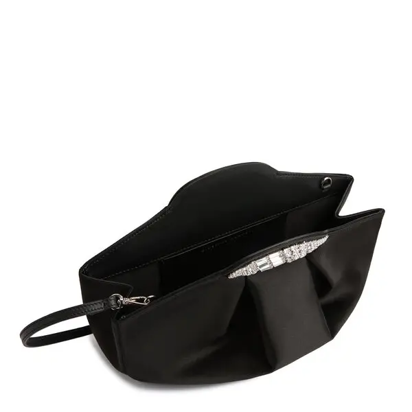 GIUSEPPE ZANOTTI Silk Clutch Bag - Black