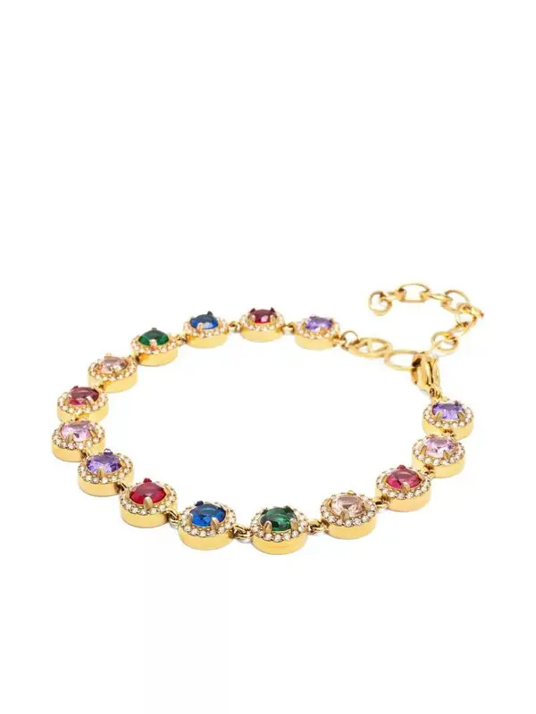NIALAYA JEWELRY Gemstone Link Bracelet - Gold
