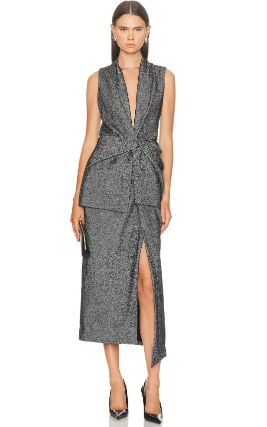Brandon Maxwell The Margo Dress - Graphite