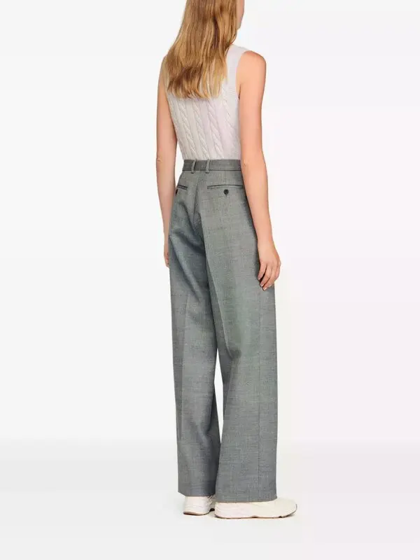 Sandro Pleated Wide-leg Trousers