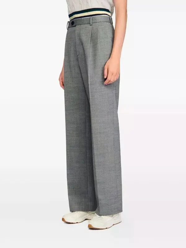 Sandro Pleated Wide-leg Trousers