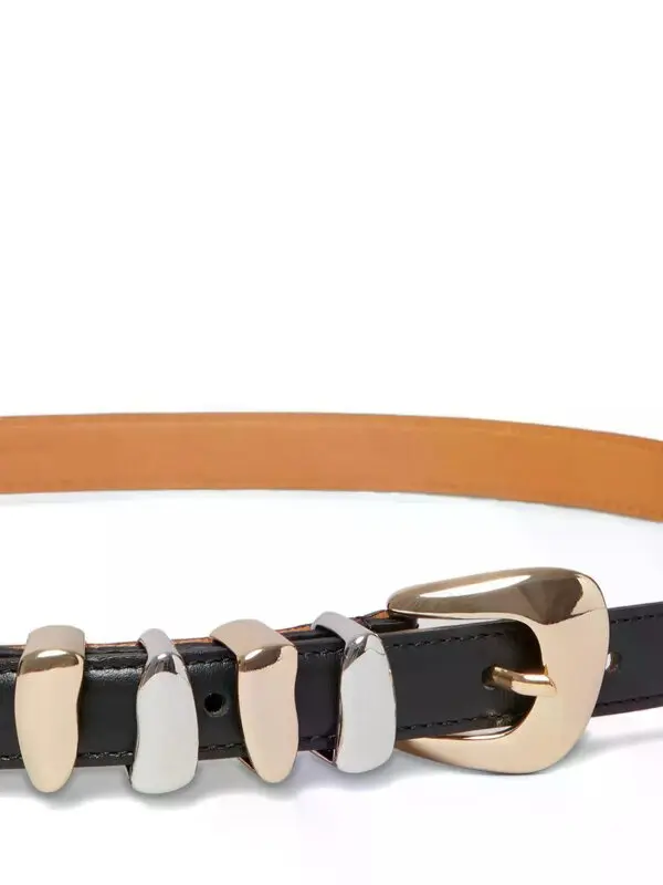 Claudie Pierlot Metallic Buckle Leather Belt