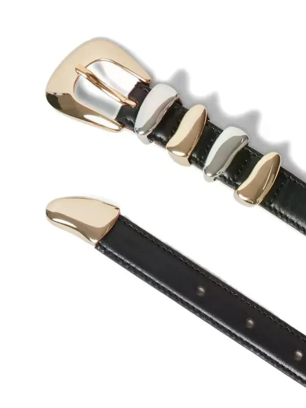 Claudie Pierlot Metallic Buckle Leather Belt