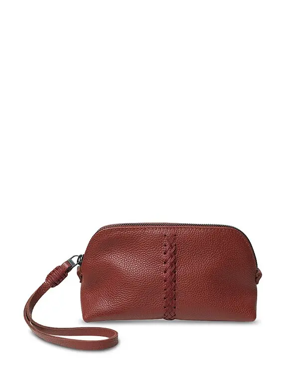 Callista Leather Wristlet Pouch - Red