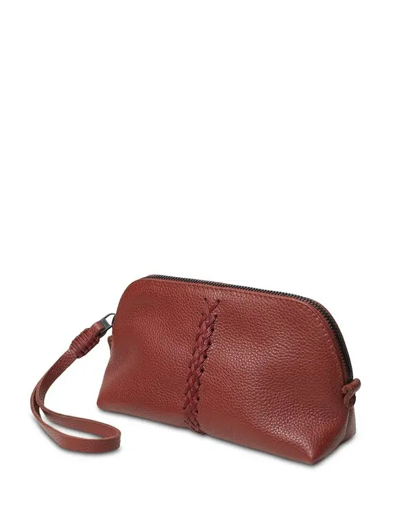 Callista Leather Wristlet Pouch - Red