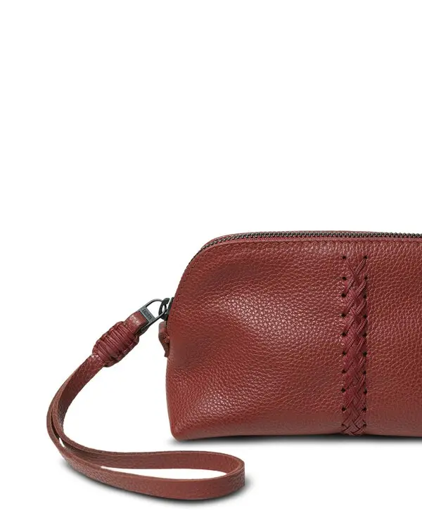 Callista Leather Wristlet Pouch - Red