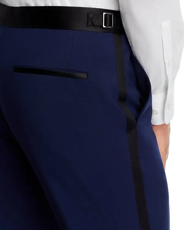 BOSS Slim Fit Tuxedo Pants - Bright Blue