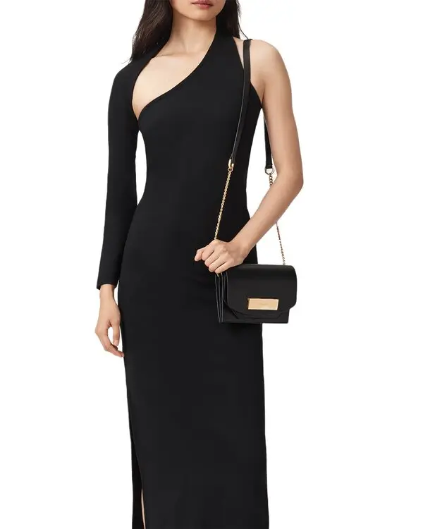 ALLSAINTS Etta Small Leather Clutch Bag - Black