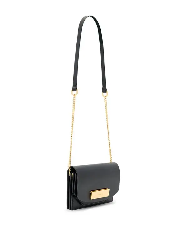 ALLSAINTS Etta Small Leather Clutch Bag - Black