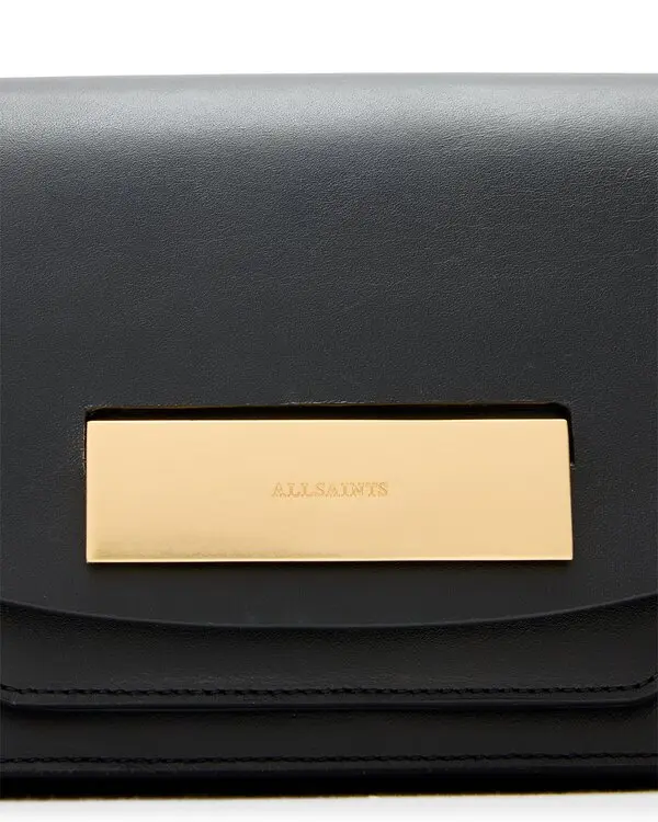ALLSAINTS Etta Small Leather Clutch Bag - Black