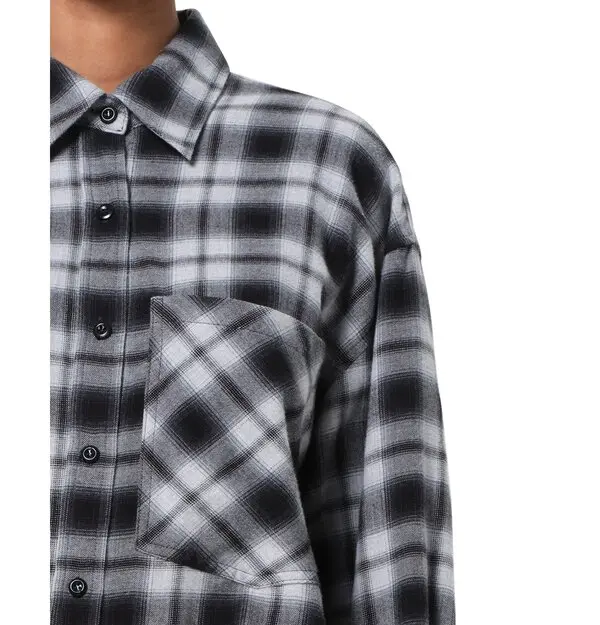 AGOLDE Comer Cropped Flannel Shirt