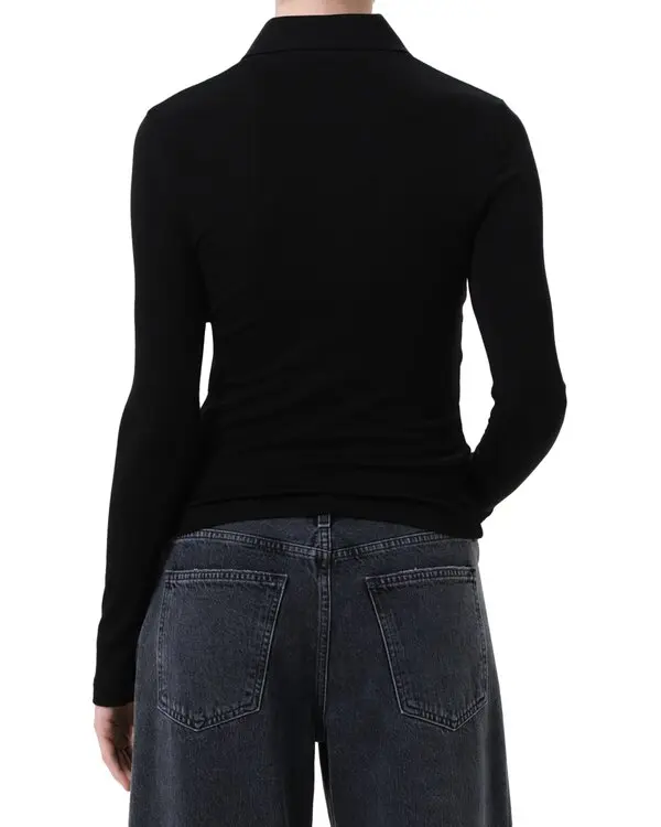 AGOLDE Amos Polo Collar Top