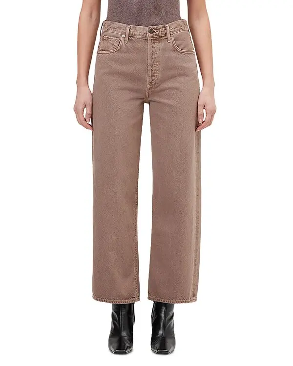 AGOLDE Ren High Rise Wide Leg Ankle Jeans