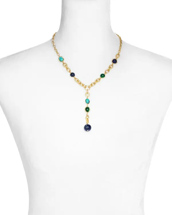 Aqua Chain Y Necklace
