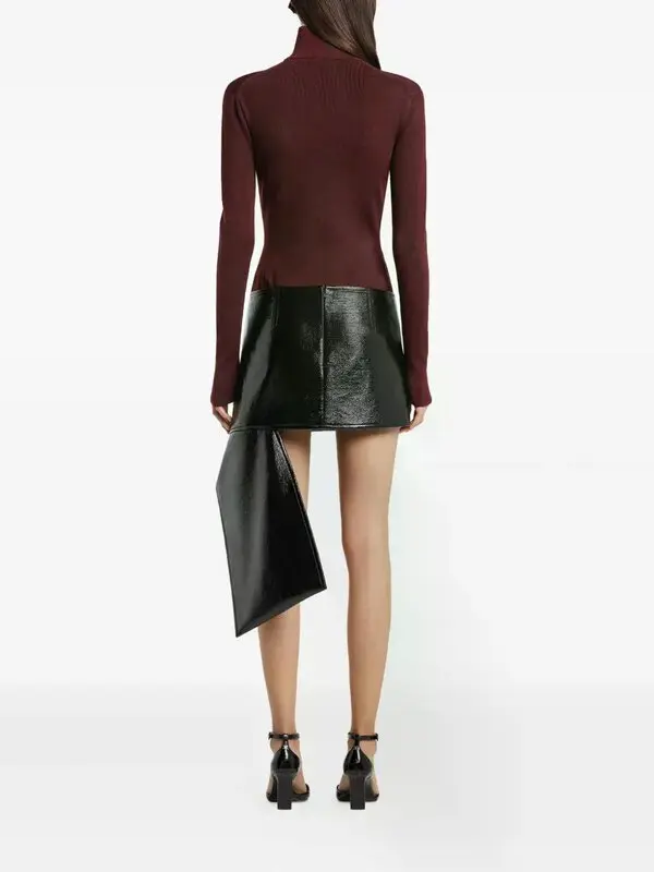 COURREGES Zipped Mock-neck Sweater - Red