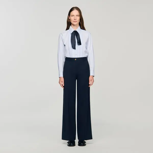 Sandro Striped Straight-leg Trousers