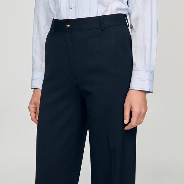 Sandro Striped Straight-leg Trousers