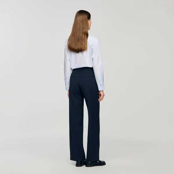Sandro Striped Straight-leg Trousers
