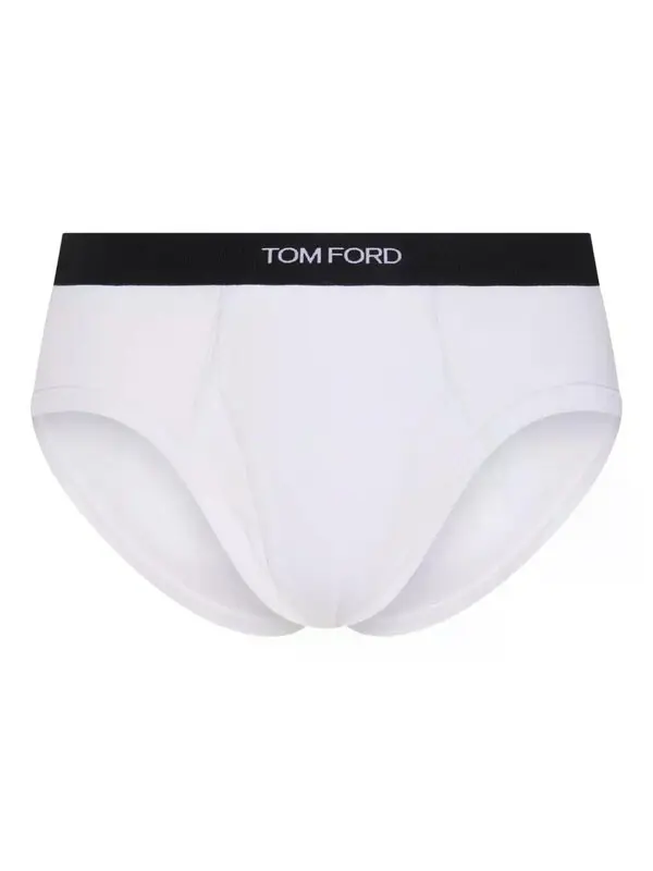 TOM FORD Branded-waistband Briefs - White