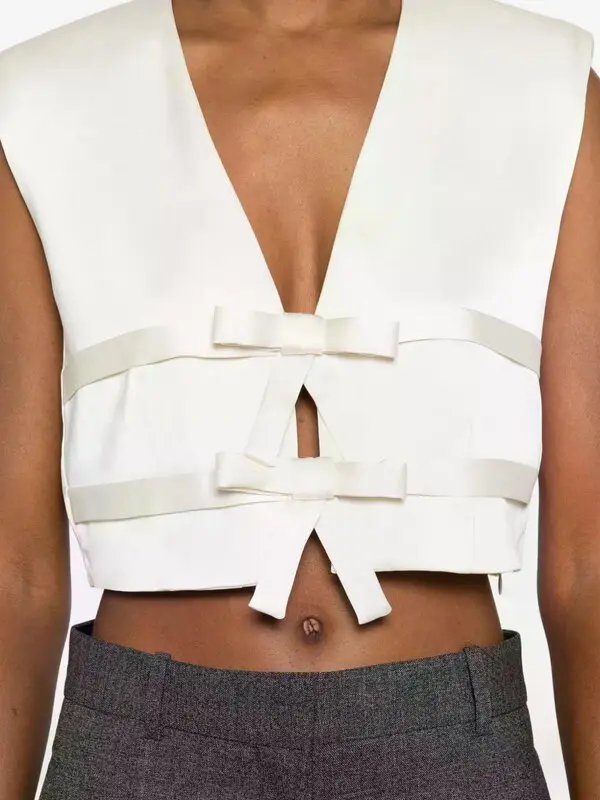 Sandro Sleeveless Bow-detail Top