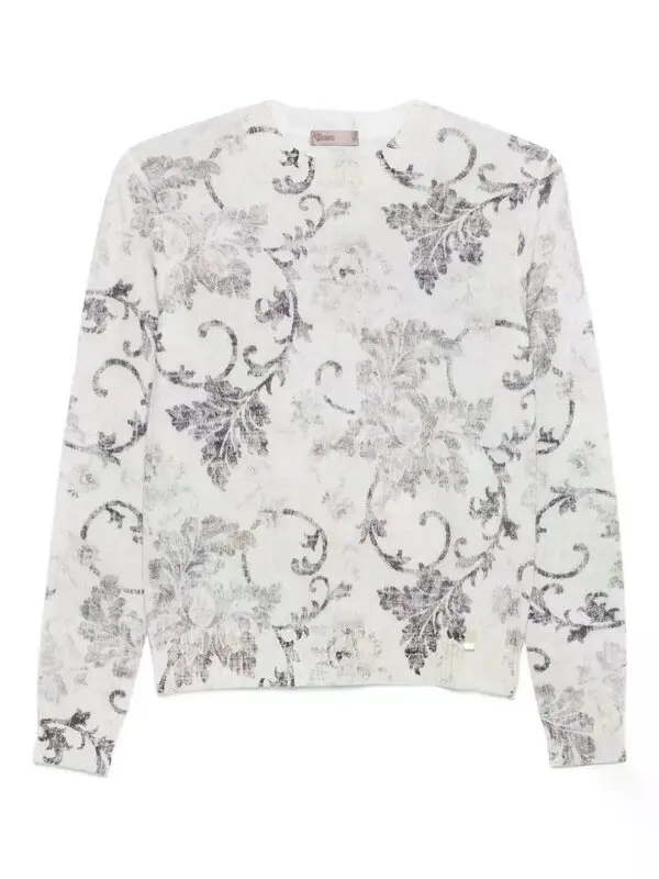 Herno Floral Pattern Long-sleeve Sweater