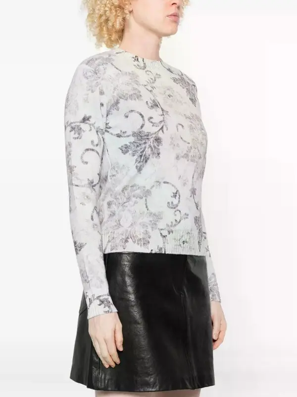 Herno Floral Pattern Long-sleeve Sweater