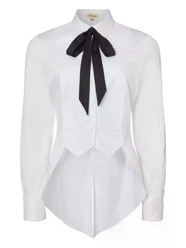 TEMPERLEY LONDON Bow-detailed Cotton Shirt