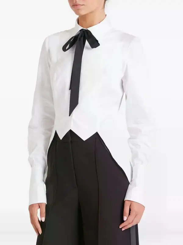 TEMPERLEY LONDON Bow-detailed Cotton Shirt