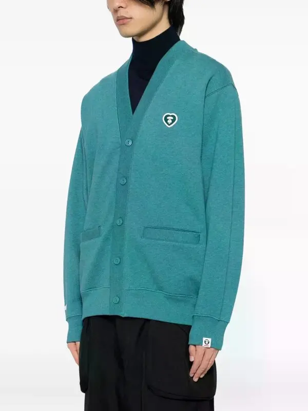 AAPE BY *A BATHING APE Logo-appliqué Button-up Sweatshirt