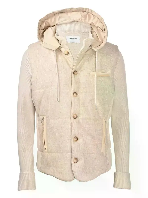 GRAN SASSO Wool Hooded Padded Jacket