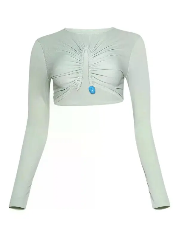 Christopher Esber Crystal-pin Ribbed Top